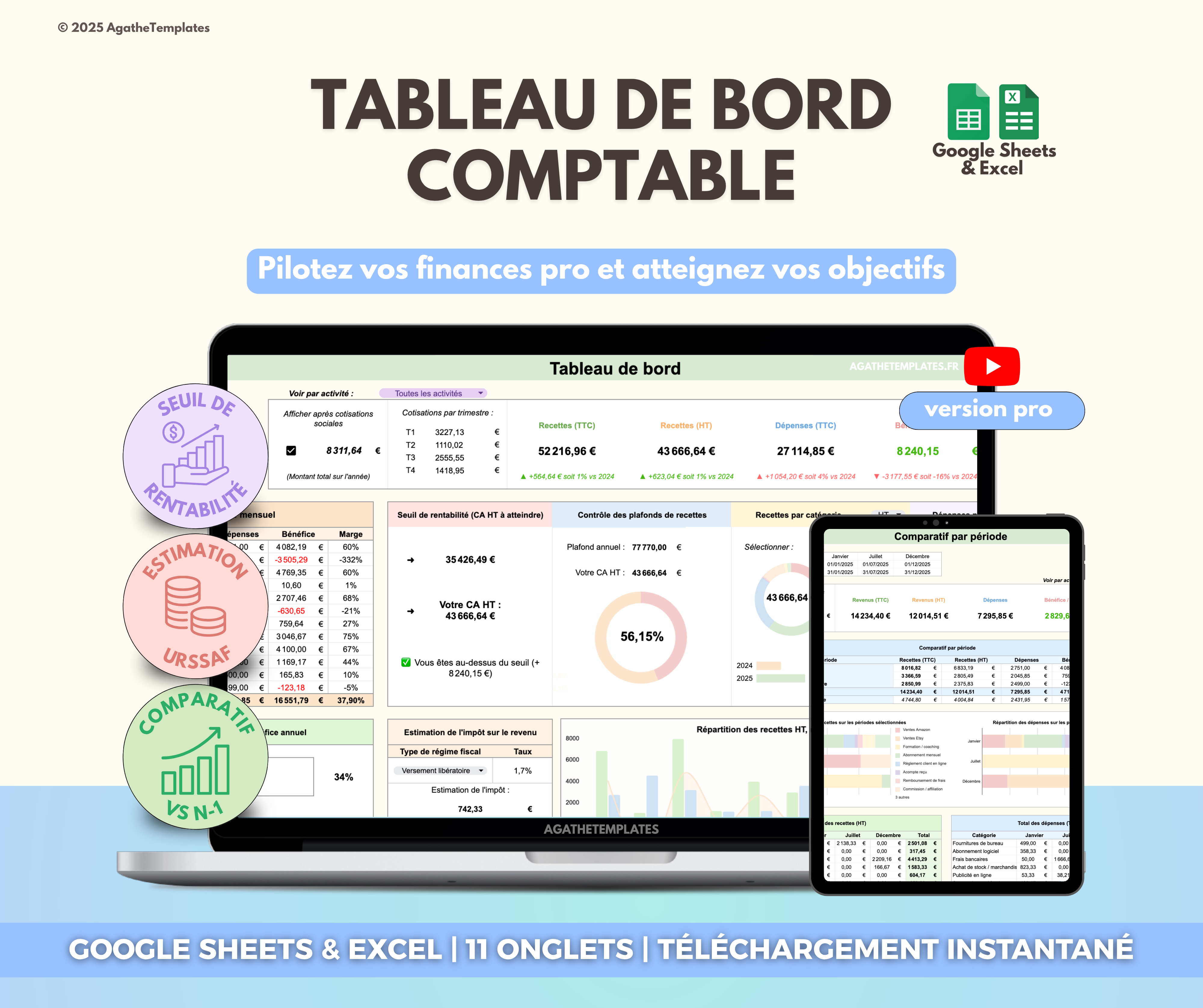 AgatheTemplates - Tableurs et Templates Personnalisables – Agathe Templates